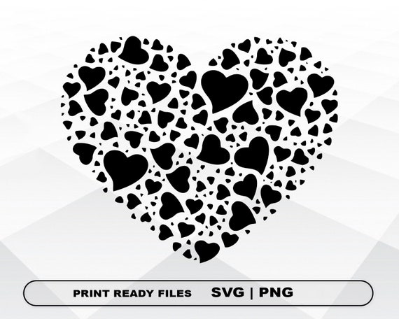 Heart of Hearts SVG and PNG Files Clipart Hearts Print SVG - Etsy