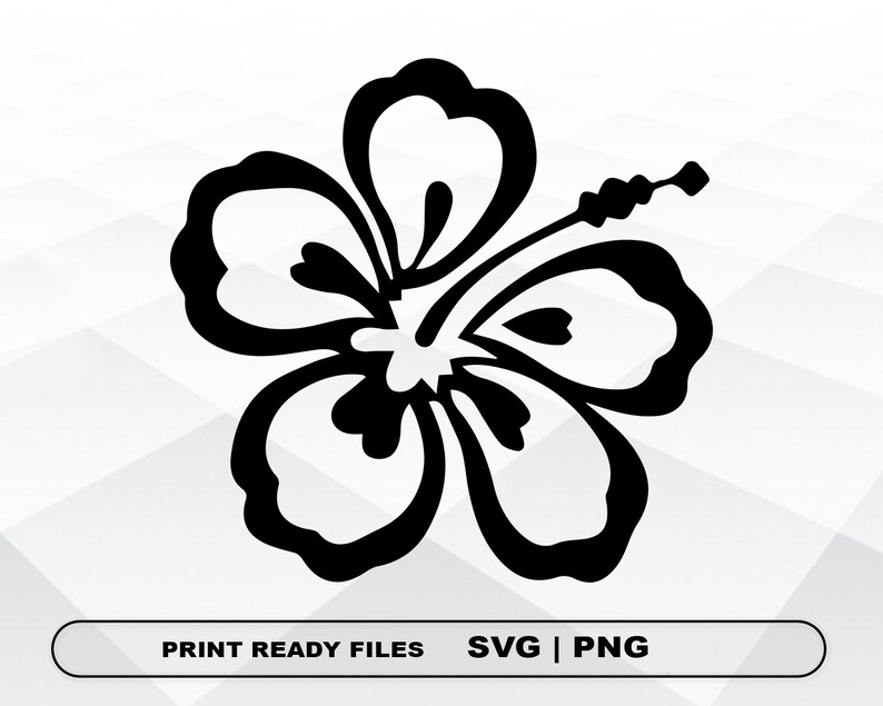 Hawaiian Flower SVG and PNG Files Clipart Flower Print SVG - Etsy