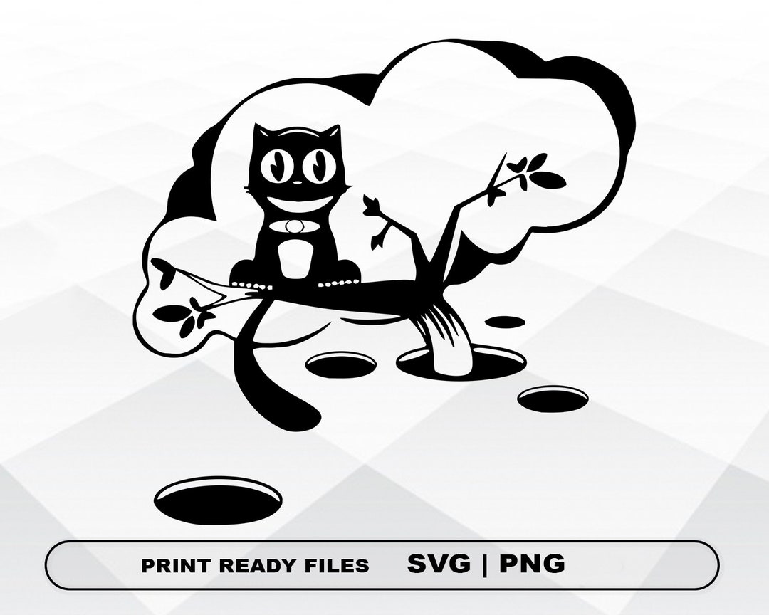 Smiling Cat SVG and PNG Files Clipart, Smiling Cat Print SVG, Digital ...