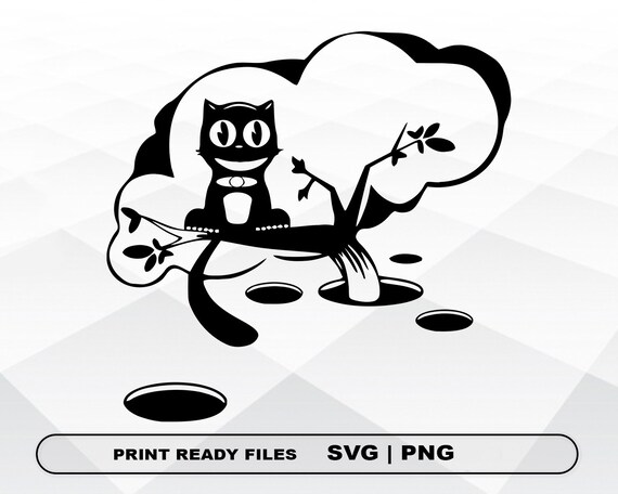 Smiling Cat SVG and PNG Files Clipart Smiling Cat Print SVG - Etsy