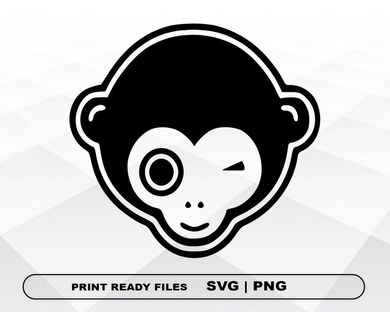 Monkey SVG and PNG Files Clipart Monkey Print SVG Digital - Etsy