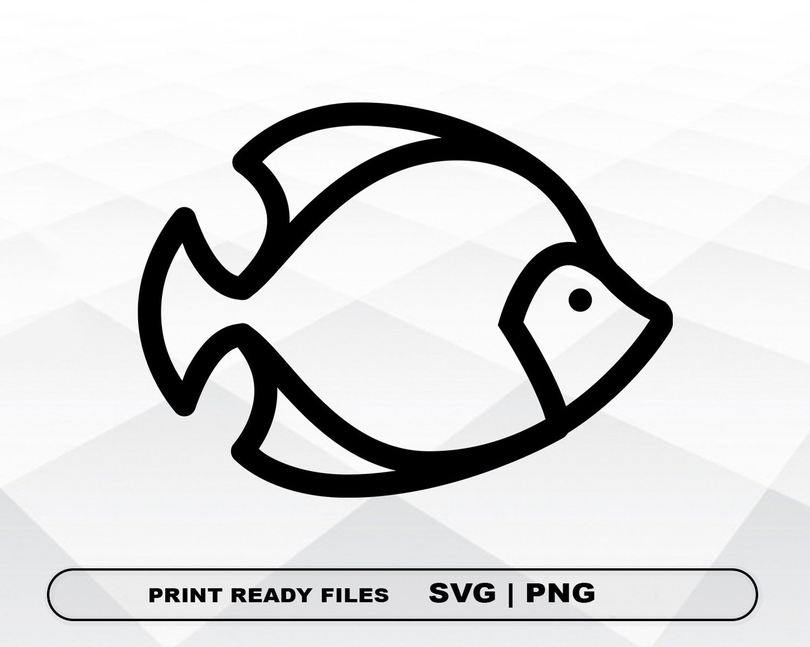 Fish SVG and PNG Files Clipart, Fish Print SVG, Digital Download Cricut ...