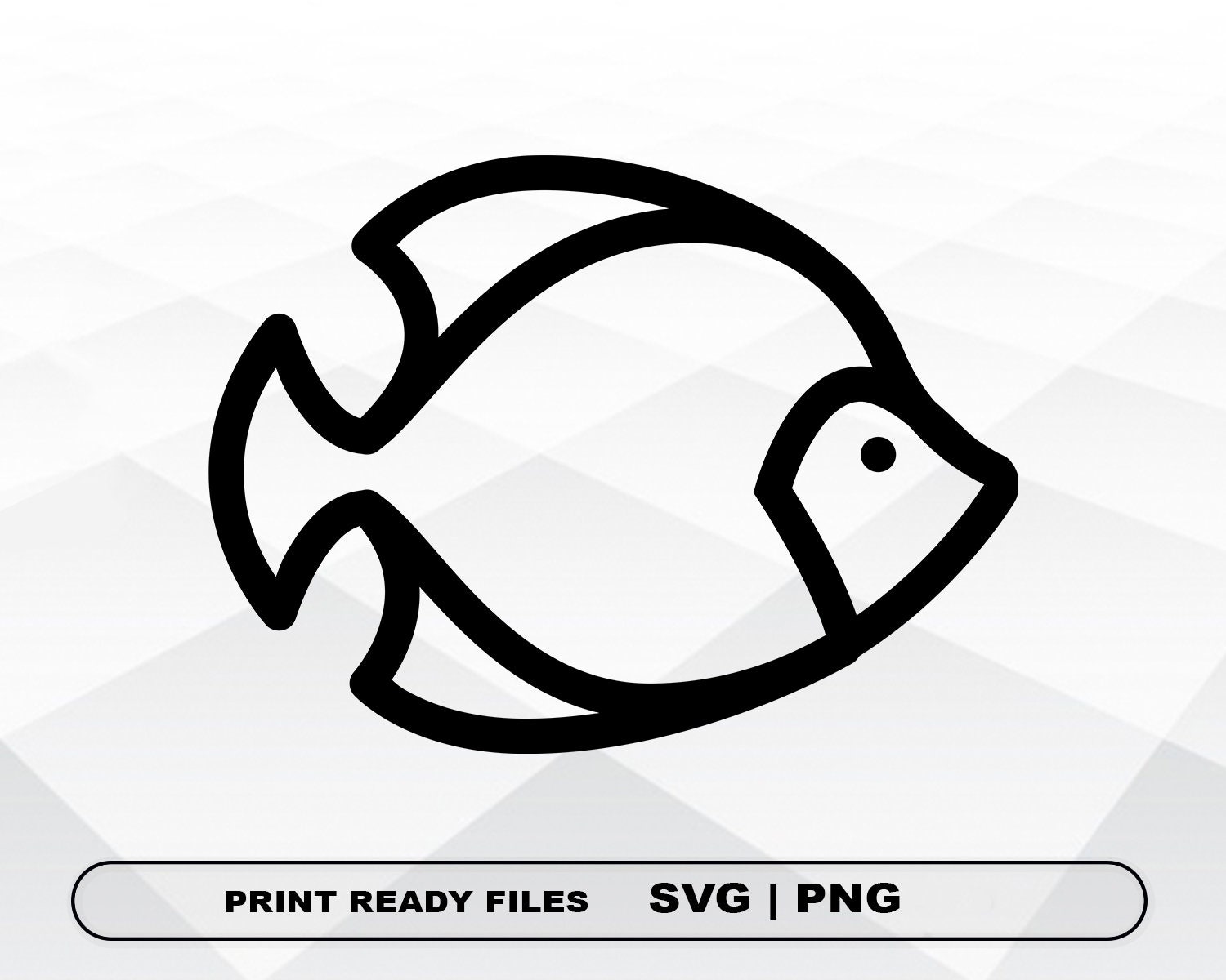 Fish SVG and PNG Files Clipart, Fish Print SVG, Digital Download Cricut ...