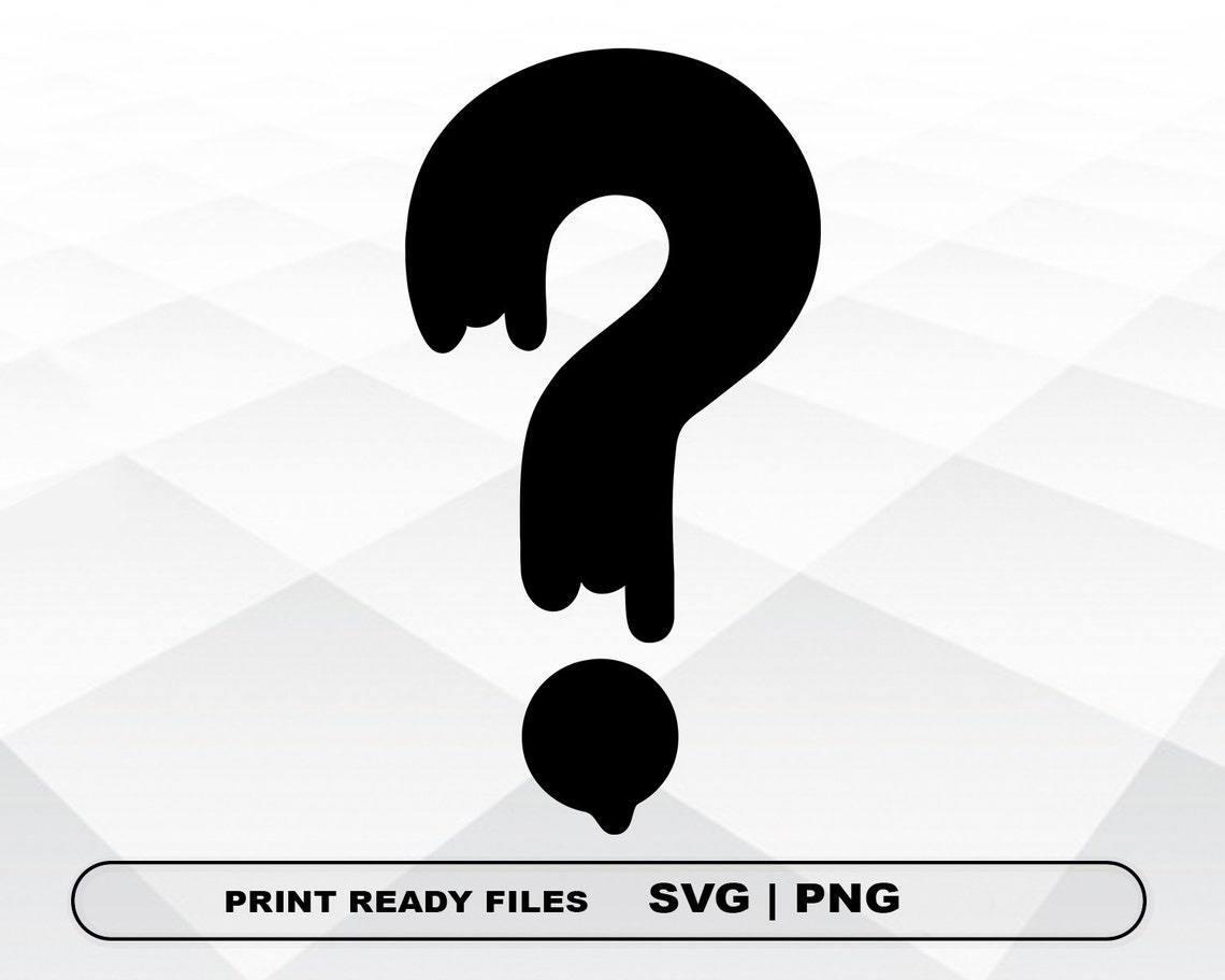 Question Mark SVG and PNG Files Clipart Question Mark Print - Etsy