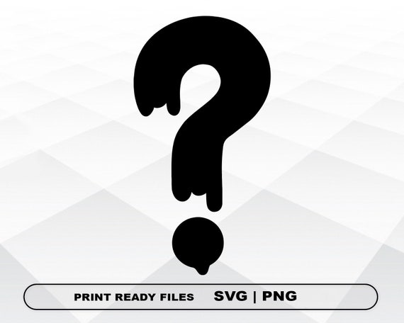 Question Mark SVG and PNG Files Clipart Question Mark Print - Etsy