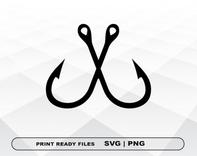 Hook Svg,cross Fishing Hooks Svg,instant Download,svg, PNG, EPS, Dxf ...