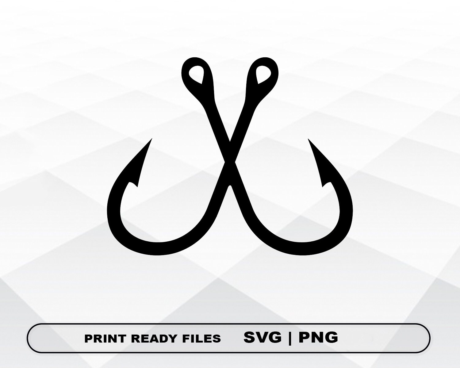 Fishing Hooks SVG and PNG Files Clipart Fishing Hooks Print - Etsy