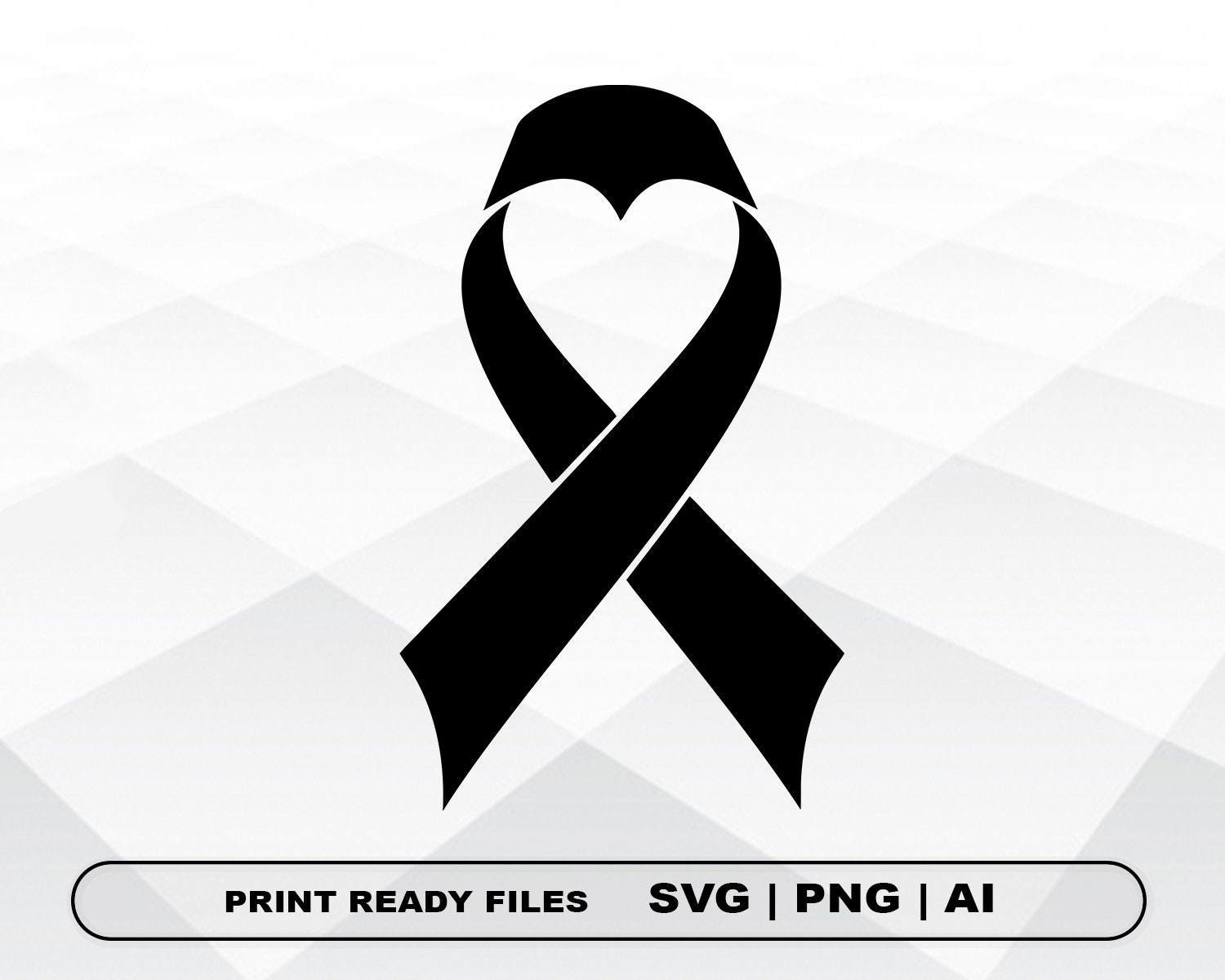 Awareness Ribbon svg Cancer Ribbon svg Files Clipart Print | Etsy