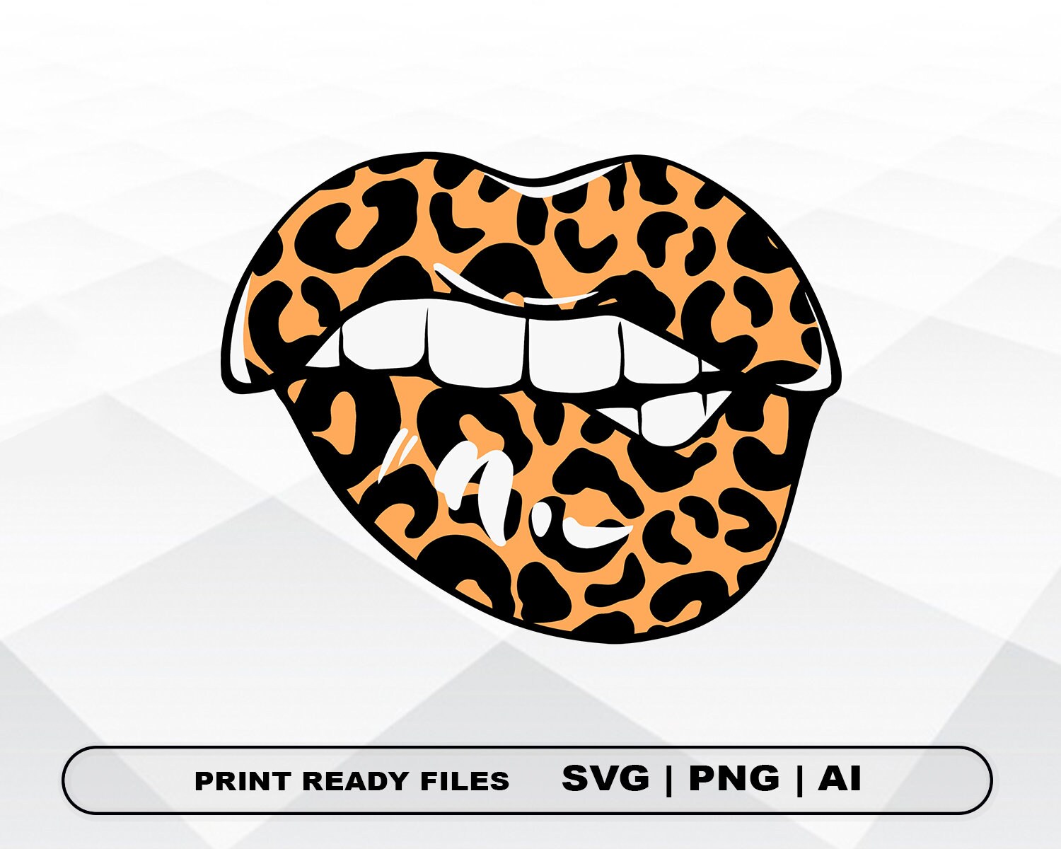 Leopard Lips SVG Lip Biting Lips Dripping Lips Lip Print - Etsy