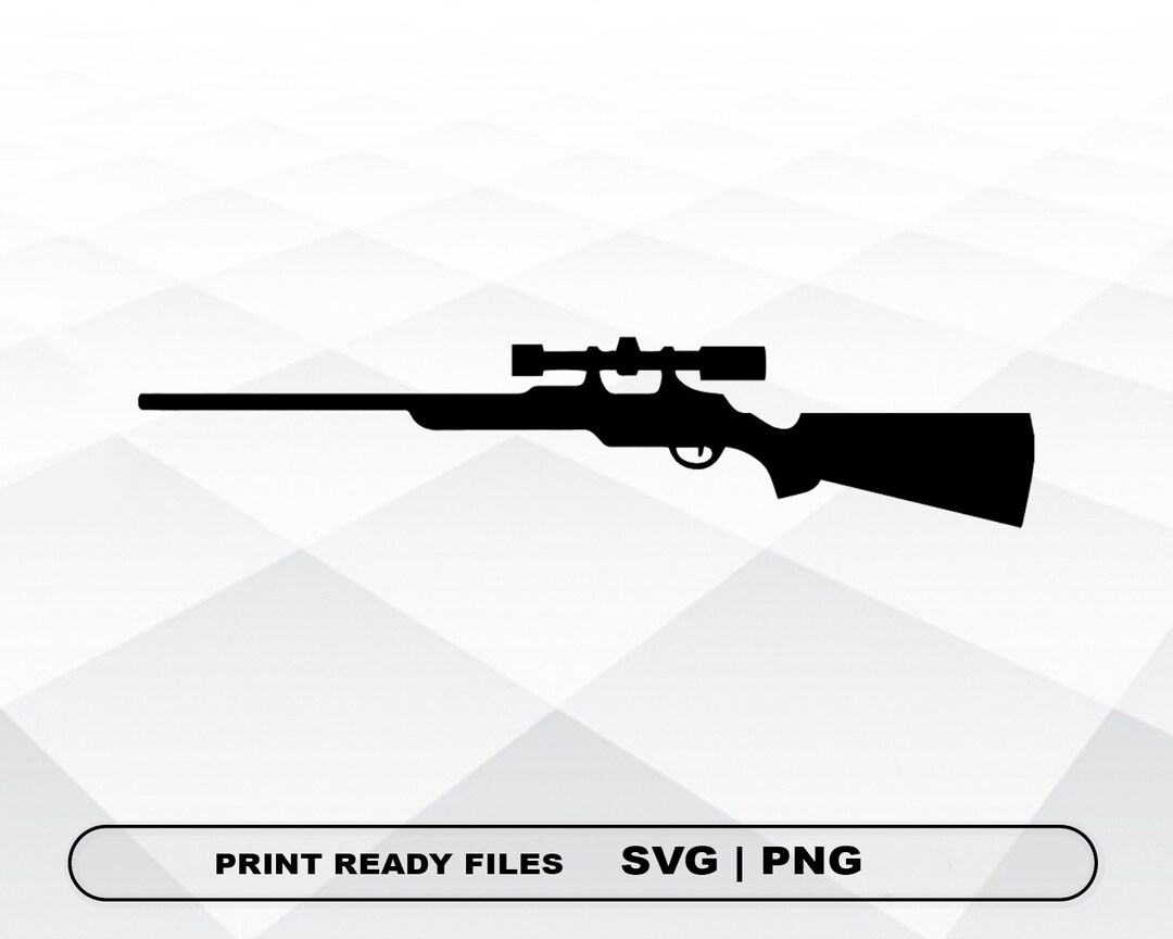 Weapon Gun SVG and PNG Files Clipart, Weapon Gun Print SVG, Digital ...