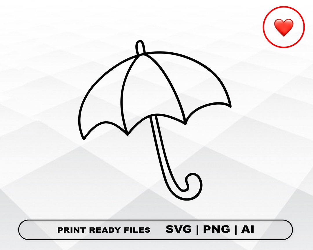Umbrella SVG and PNG Files Clipart, Umbrella Print Ai and SVG Digital ...