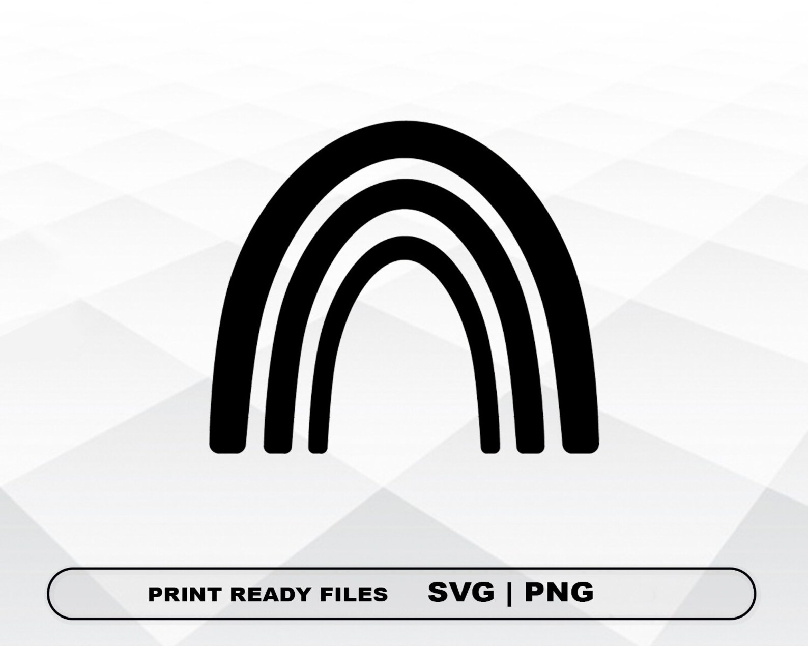 Rainbow SVG and PNG Files Clipart Rainbow Print SVG Digital - Etsy