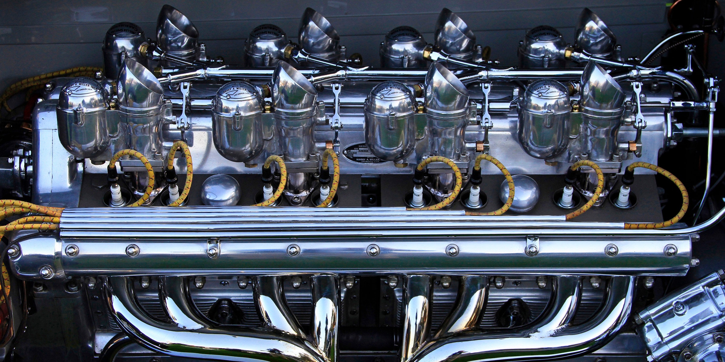 Gleaming V-16 Race Car Engine, Indy 500 Engine, Cool Metal Polished ...