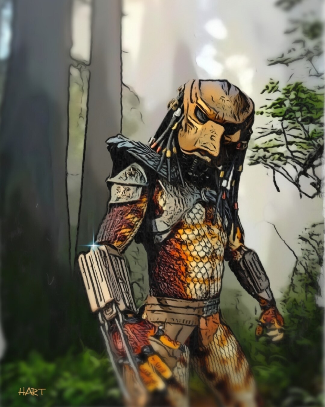 Alone in the Forest With a Predator the Ultimate Hunter - Etsy