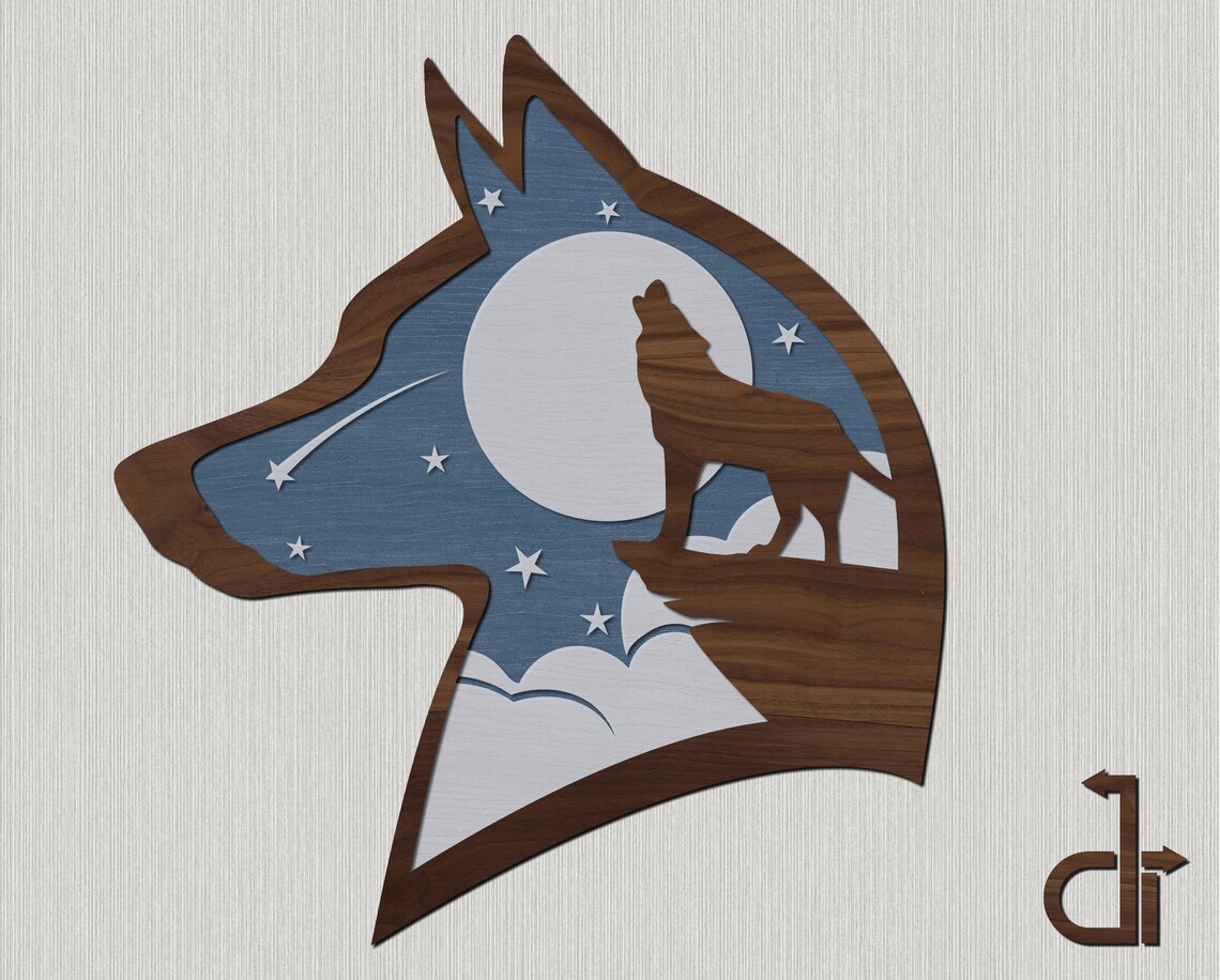 Wolf Laser Cut Files Laser Ready Files Svg Dxf Png Eps - Etsy