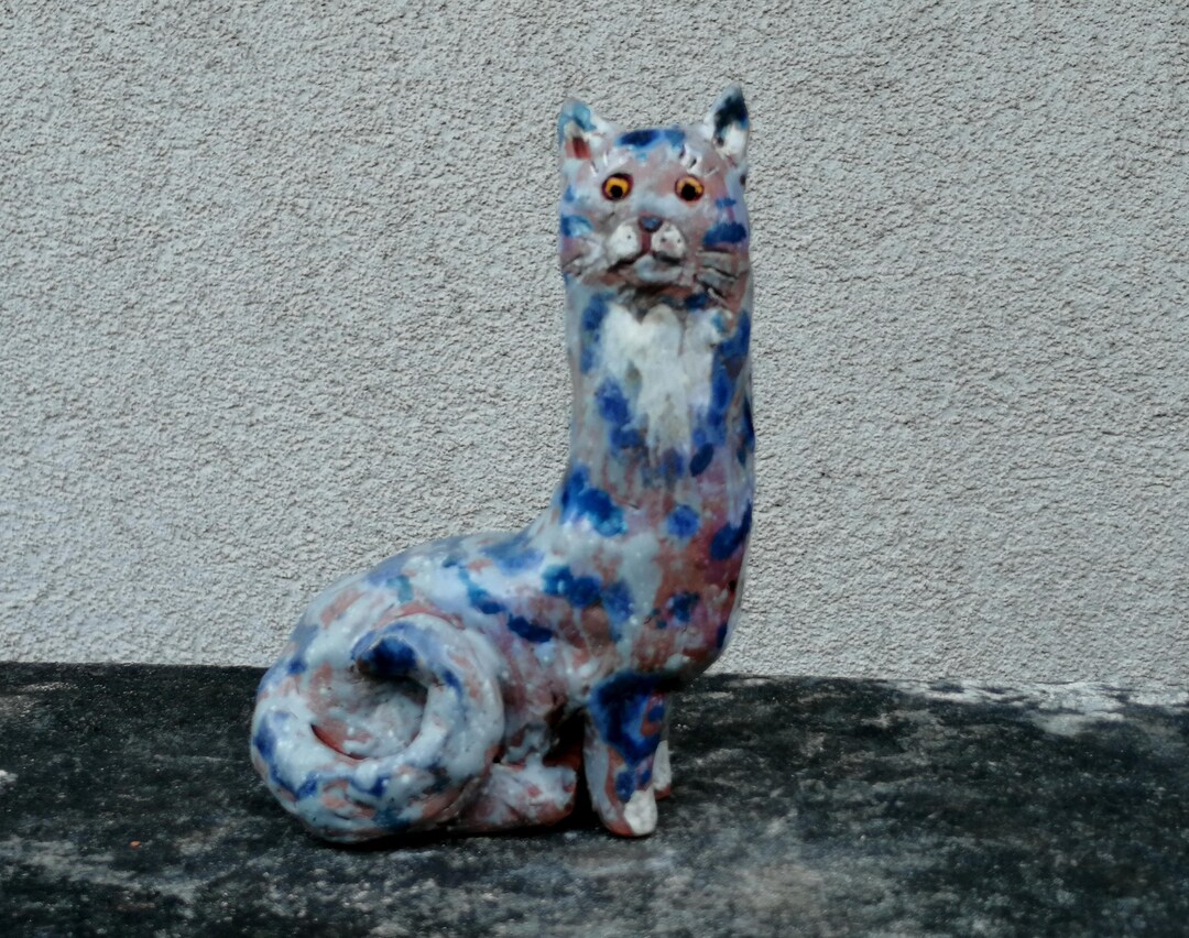 Ceramic Sculpture - "cat" Handmade - Etsy