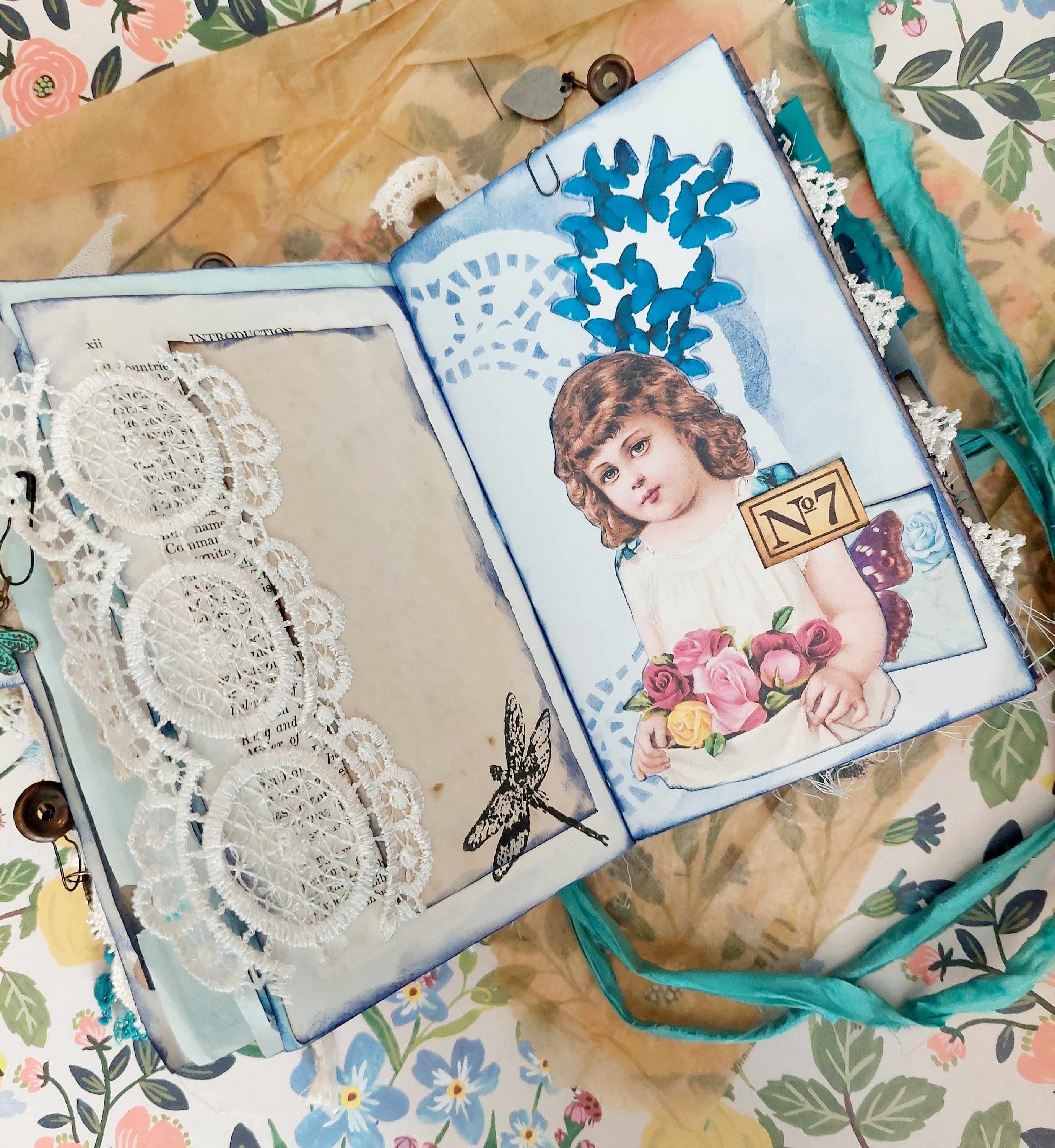 The Blue Lady Journal, Blue Lady Junk Journal, Junk Journal, Vintage ...
