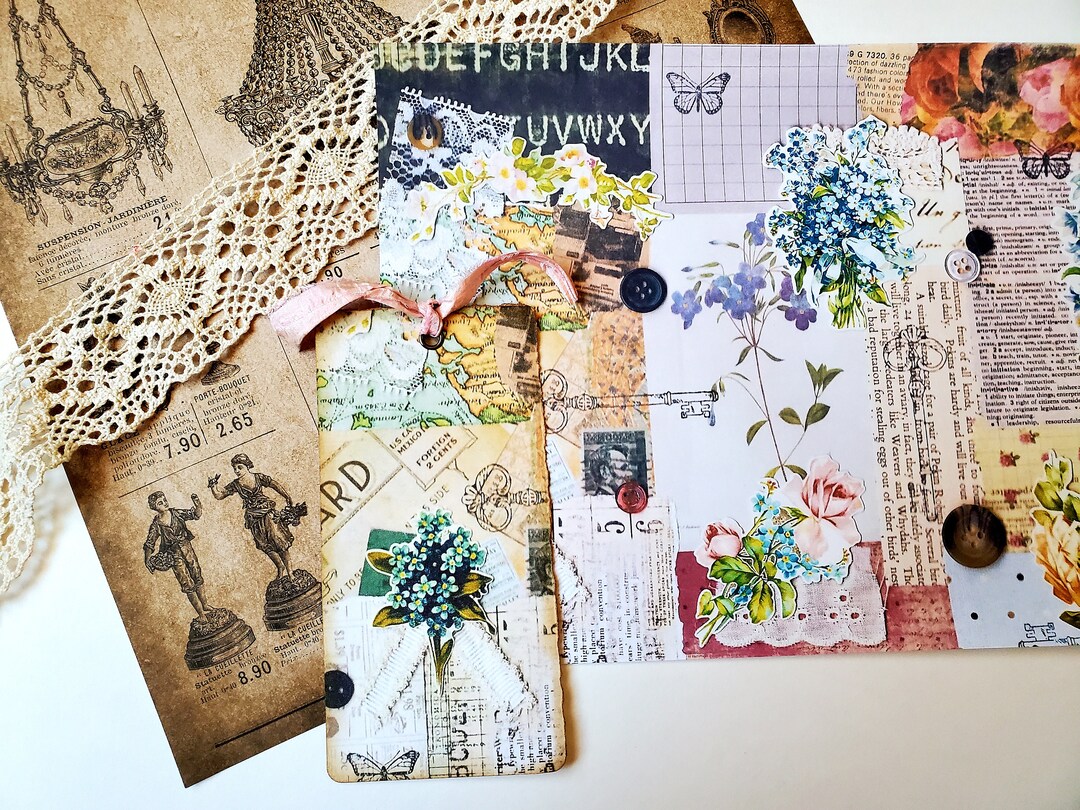 Collage Board Set, Junk Journal Collage Boards, Digital Collage Boards ...