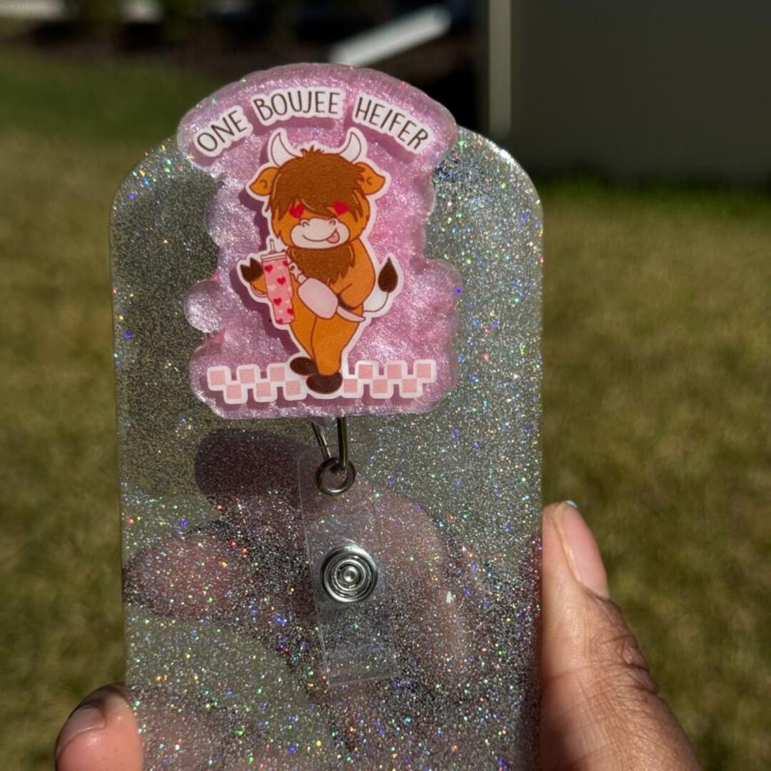 One Boujee Heifer Retractable Badge Reel,nurse,valentines Day,office ...