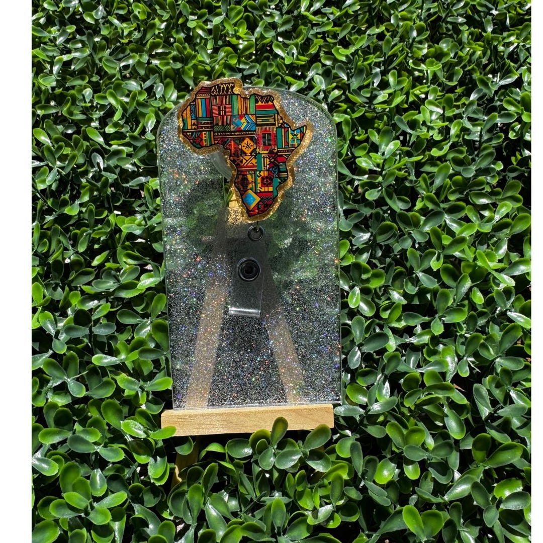 Beautiful African Flags Map Retractable Badge Reel,nurse,office,glitter ...