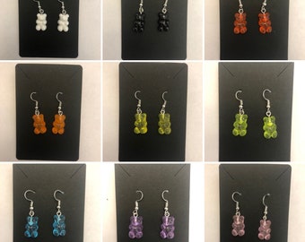 Handmade Resin Gummy Bear Earrings, Cute Jewelry Accessory - Etsy