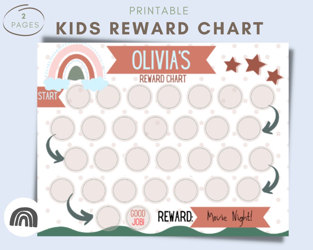 Tableau de récompense pour enfants, Tableau de récompense personnalisé ...