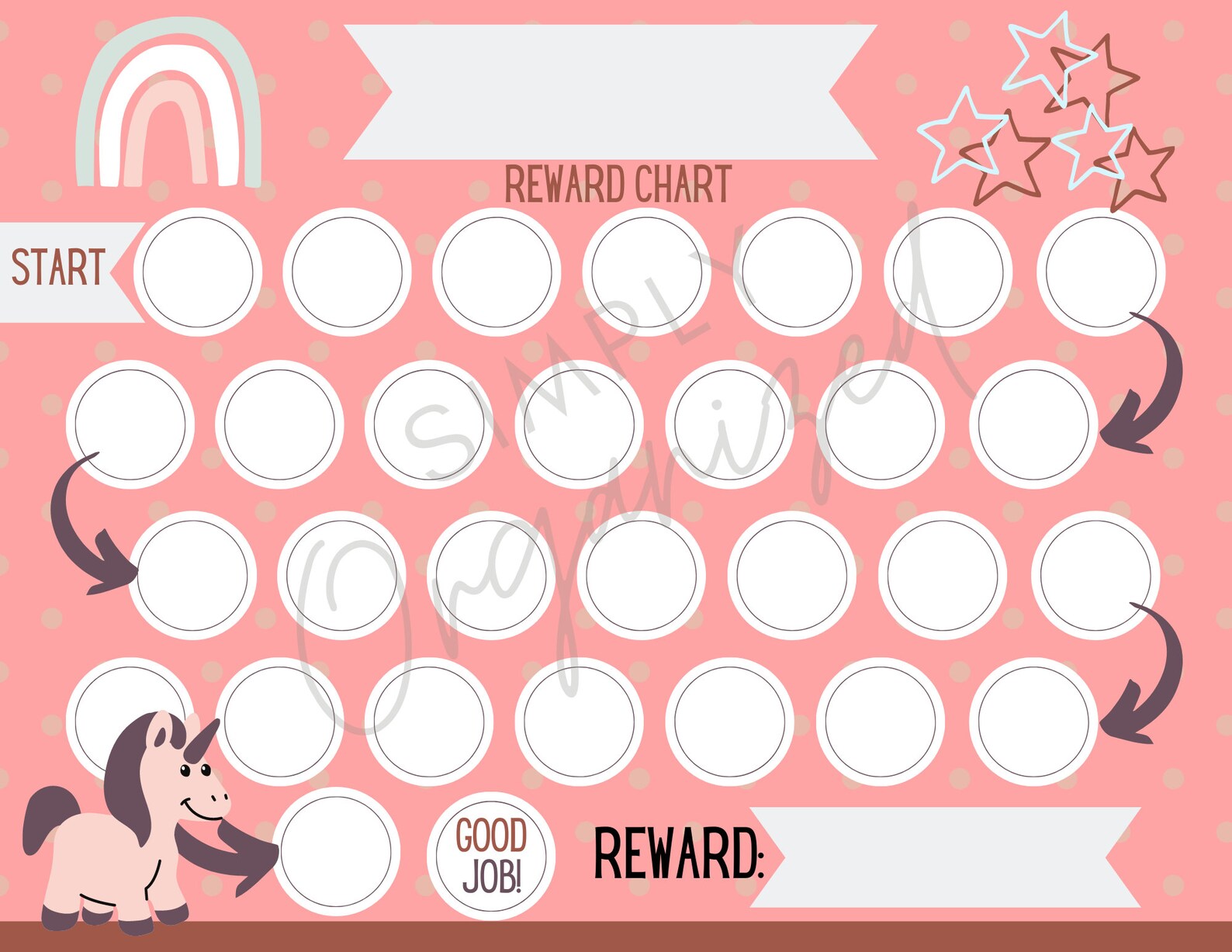 Kids Reward Chart, Personalized Reward Chart, Printables, Printable PDF ...