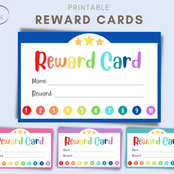 Printable Reward Punch Card - Etsy