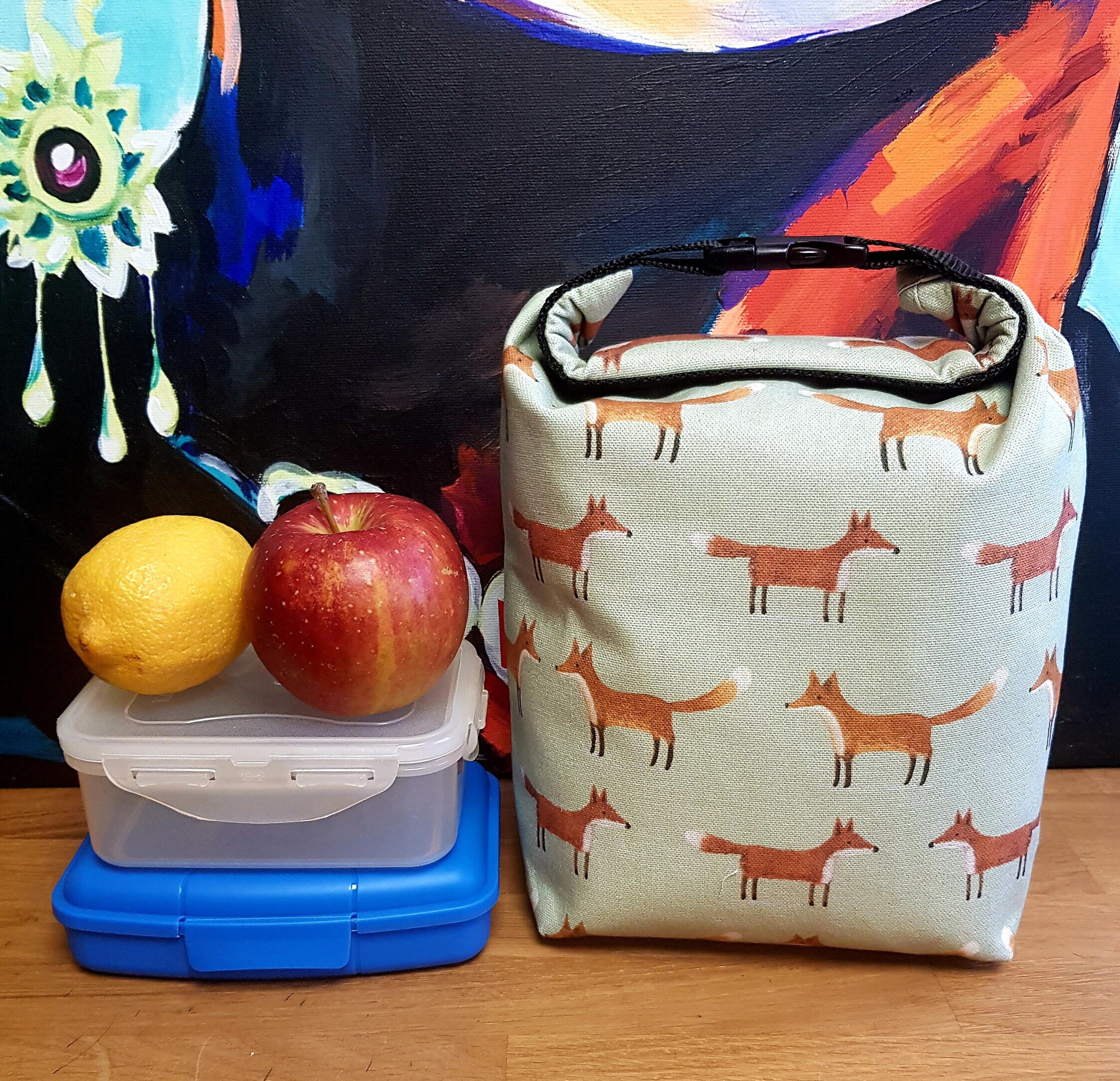 FOX Lunch Bag/wet Bag Variable With Handle, Food Safe, Foxes, Picnic ...