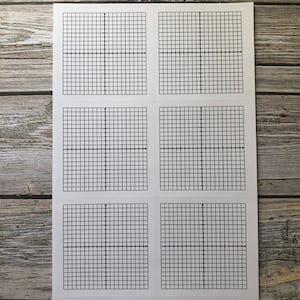 Coordinate Plane Math Stickers for Notebook 10x10 Grid Blank Paper ...