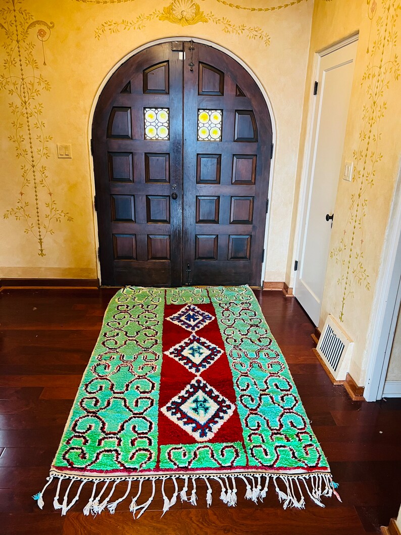 Moroccan Rug, Handmade Berber Rug, Wool Rug, Ait Abdellah Area Rug ...