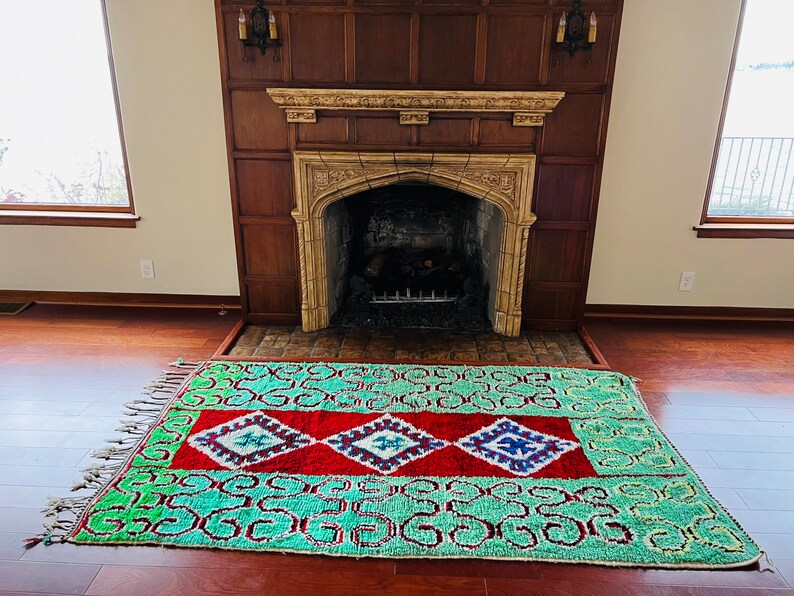 Moroccan Rug, Handmade Berber Rug, Wool Rug, Ait Abdellah Area Rug ...