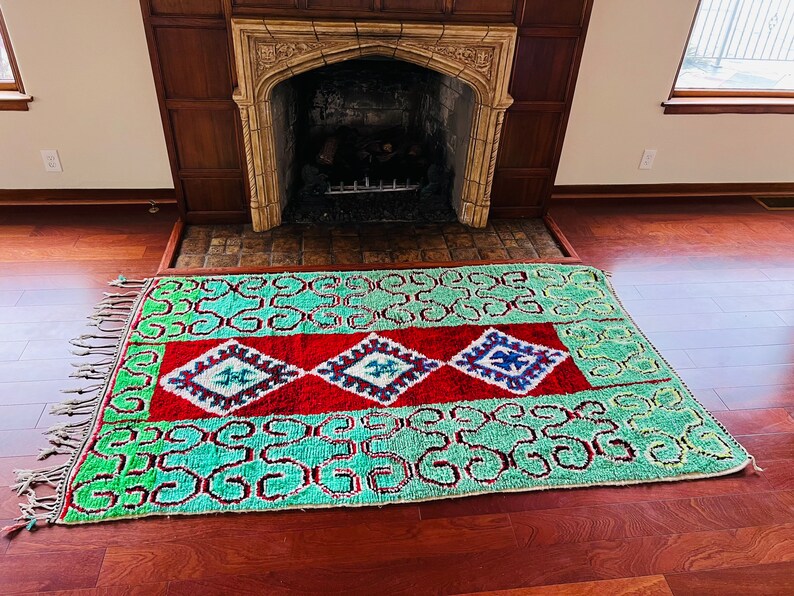 Moroccan Rug, Handmade Berber Rug, Wool Rug, Ait Abdellah Area Rug ...