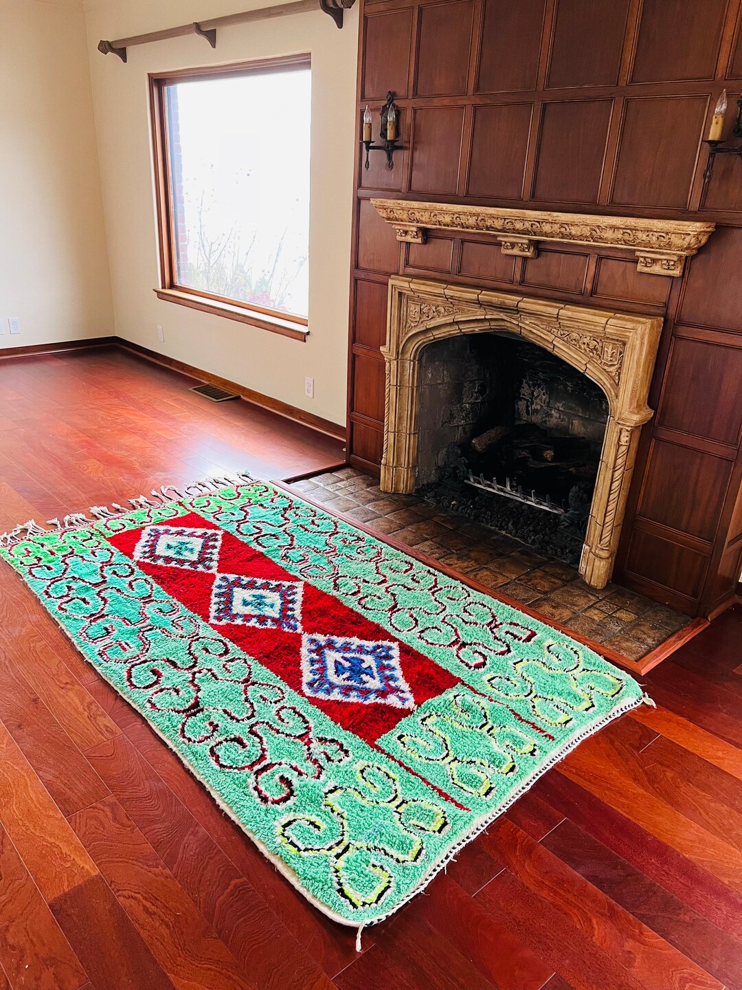 Moroccan Rug, Handmade Berber Rug, Wool Rug, Ait Abdellah Area Rug ...