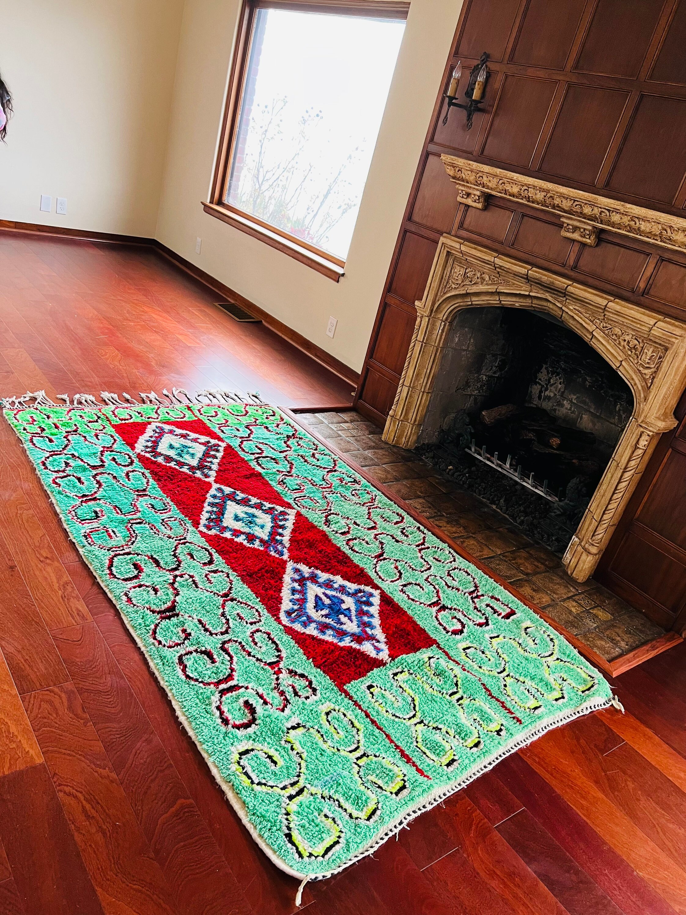 Moroccan Rug, Handmade Berber Rug, Wool Rug, Ait Abdellah Area Rug ...