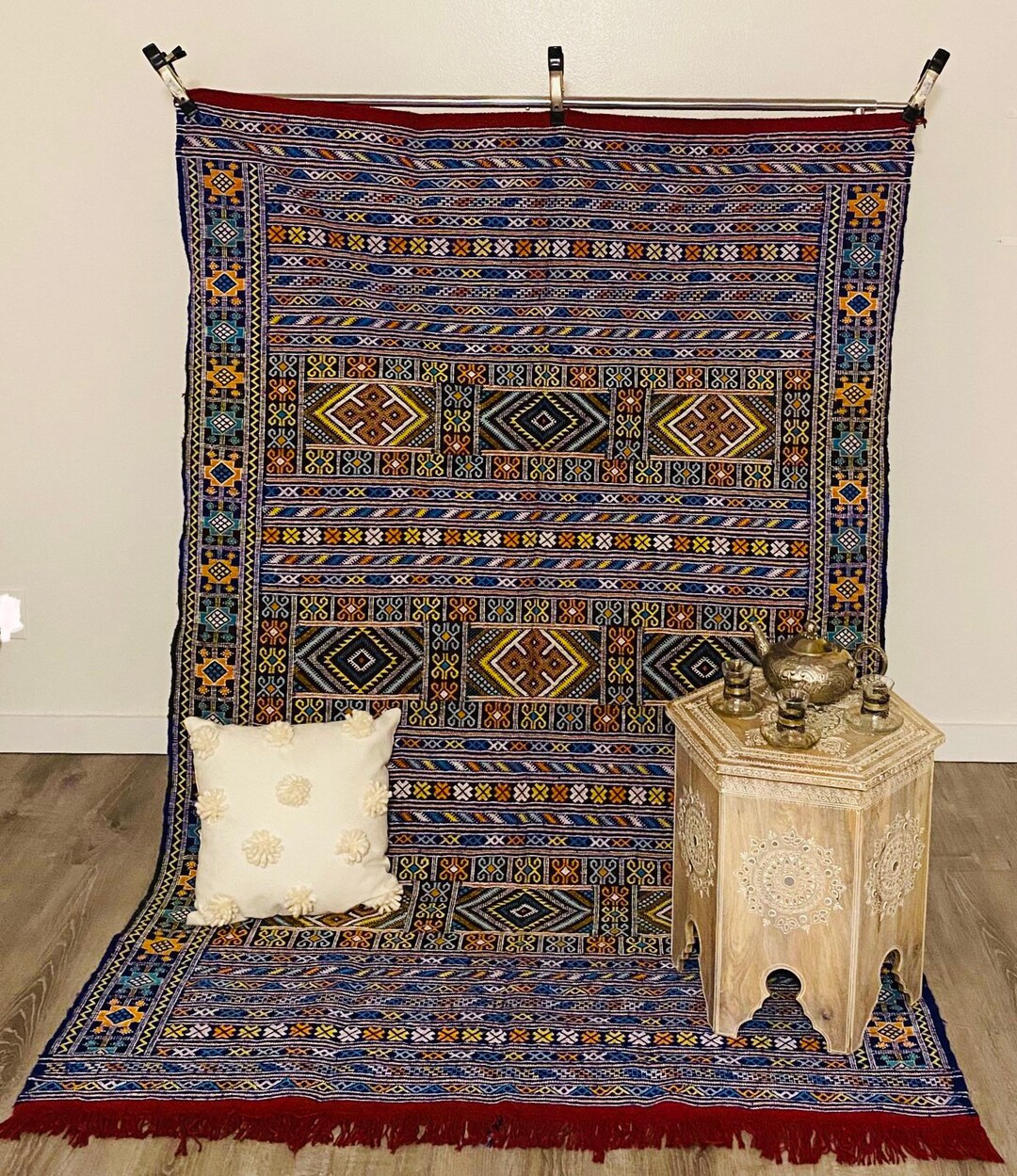 Hanbal Rug, Moroccan Handmade Berber Rug , Hand-woven Authentic 2.28m X ...