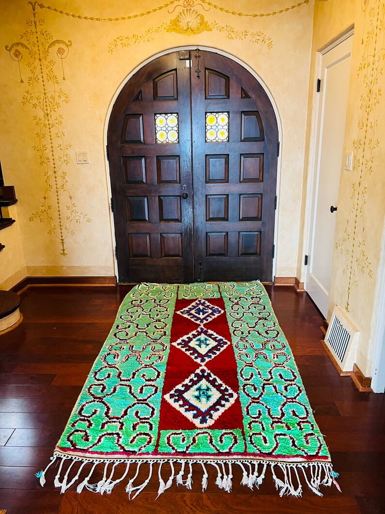 Moroccan Rug, Handmade Berber Rug, Wool Rug, Ait Abdellah Area Rug ...