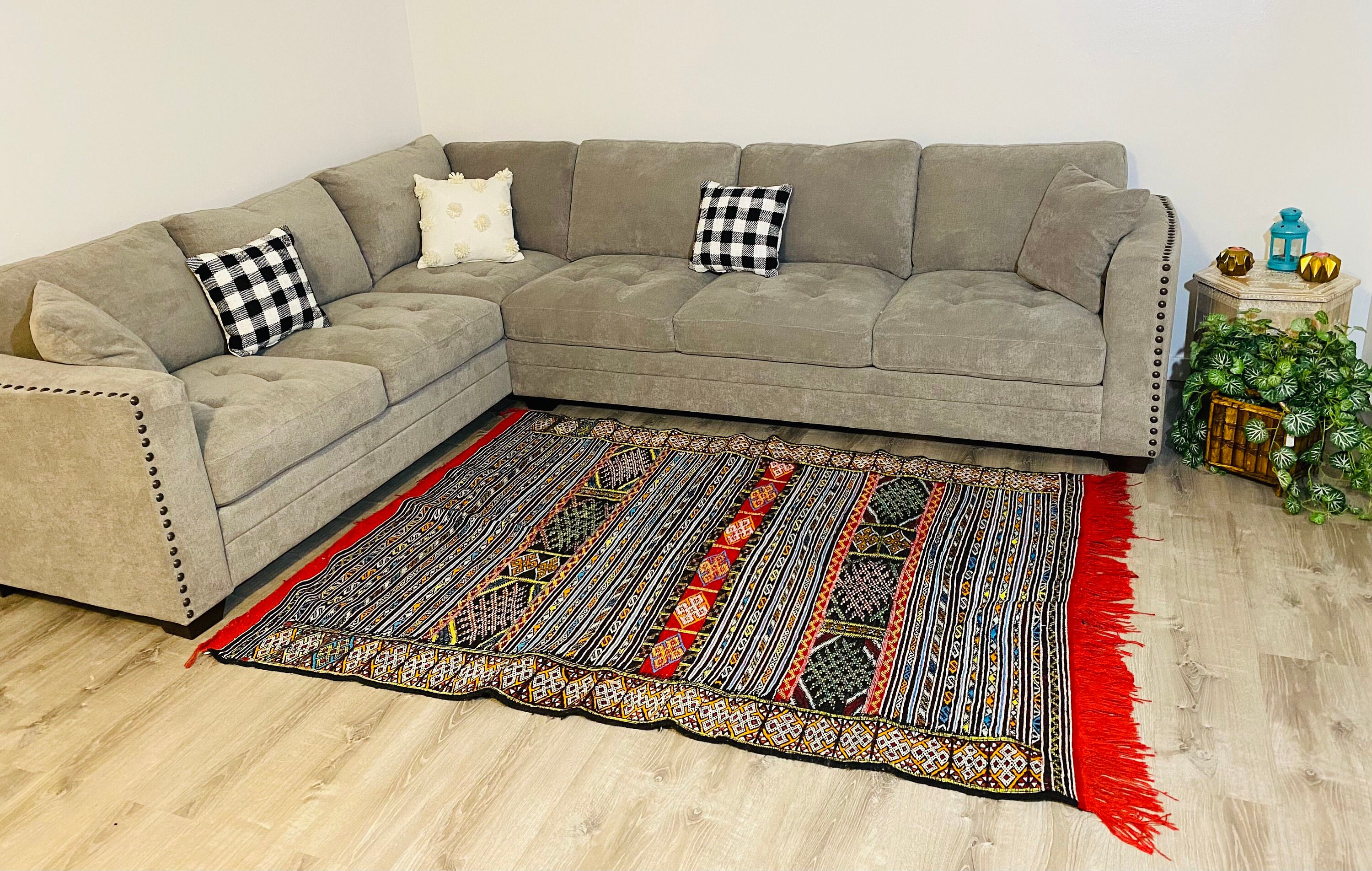 Hanbal Rug, Moroccan Handmade Berber Rug , Hand-woven Authentic 2.28m X ...