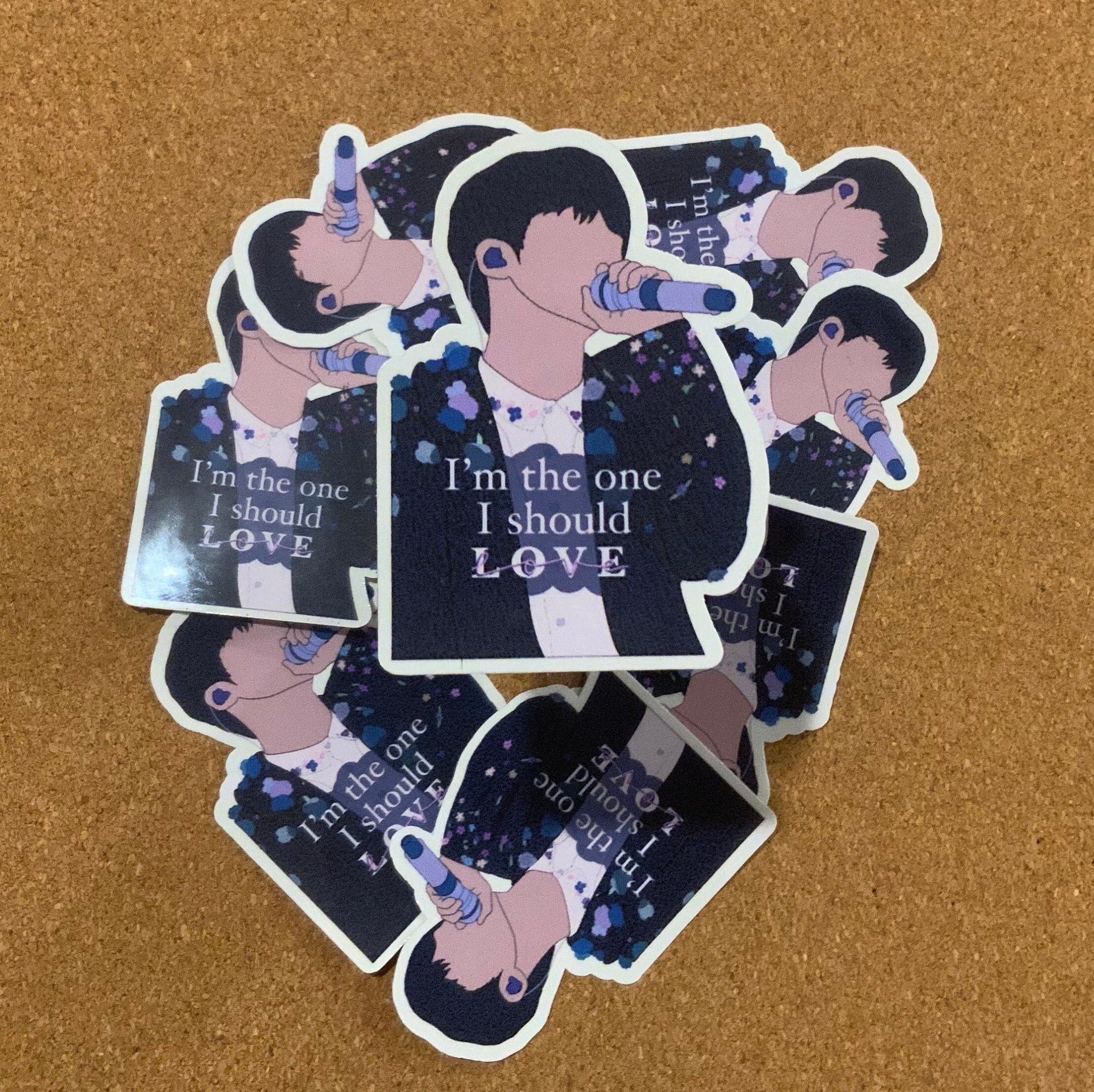BTS Members Stickers Inspired by Songs With Lyrics | Etsy