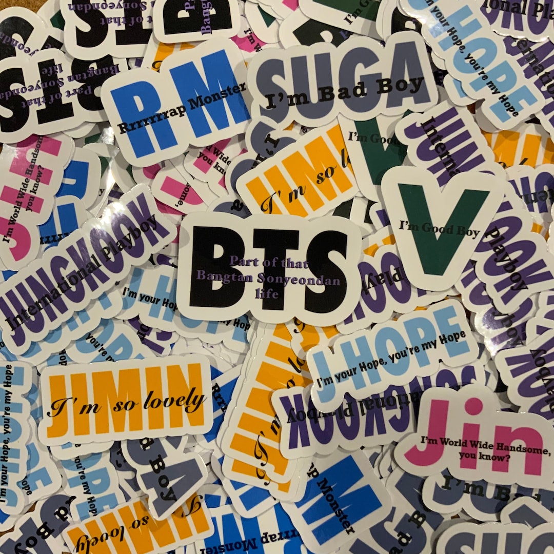 BTS Name Stickers With Special Intros - Etsy
