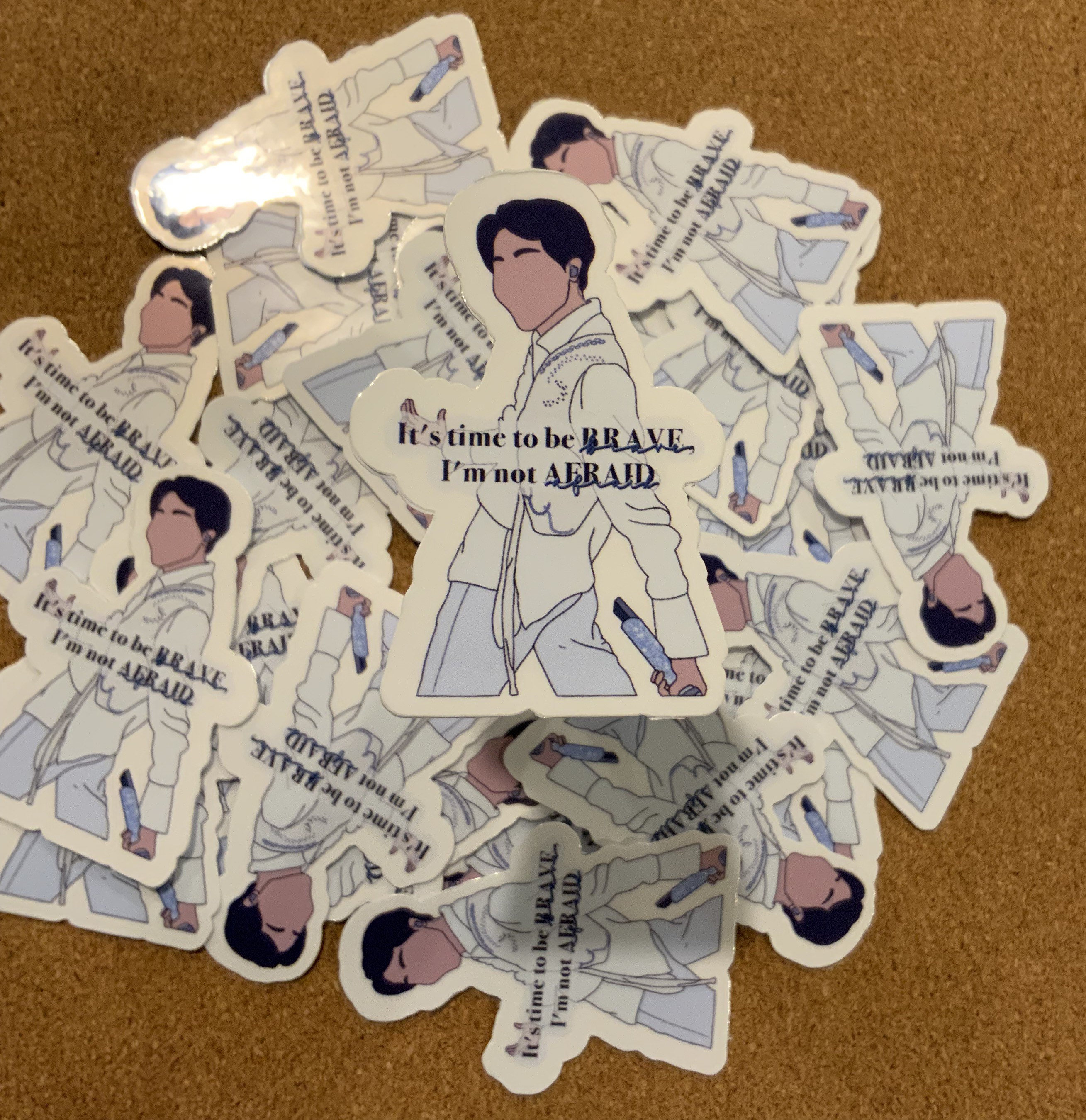 BTS Members Stickers Inspired by Songs With Lyrics | Etsy