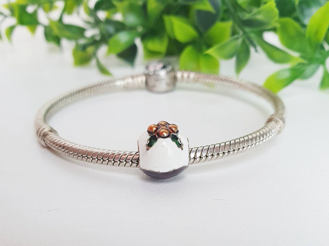Christmas Pudding Xmas Charm Gift Silver Plated S925 Ale - Etsy