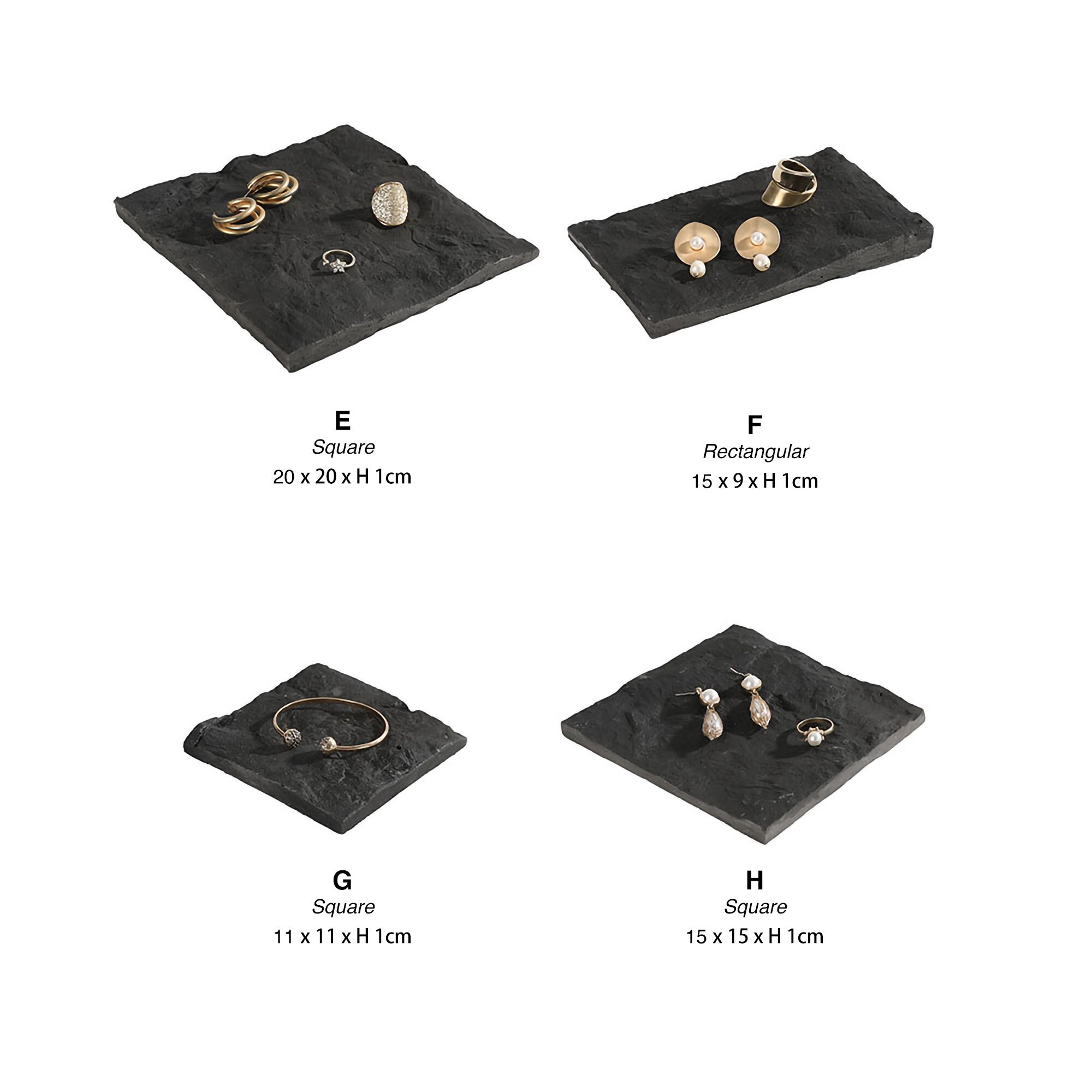 Black Natural Rough Texture Jewelry Display Jewelry Display - Etsy