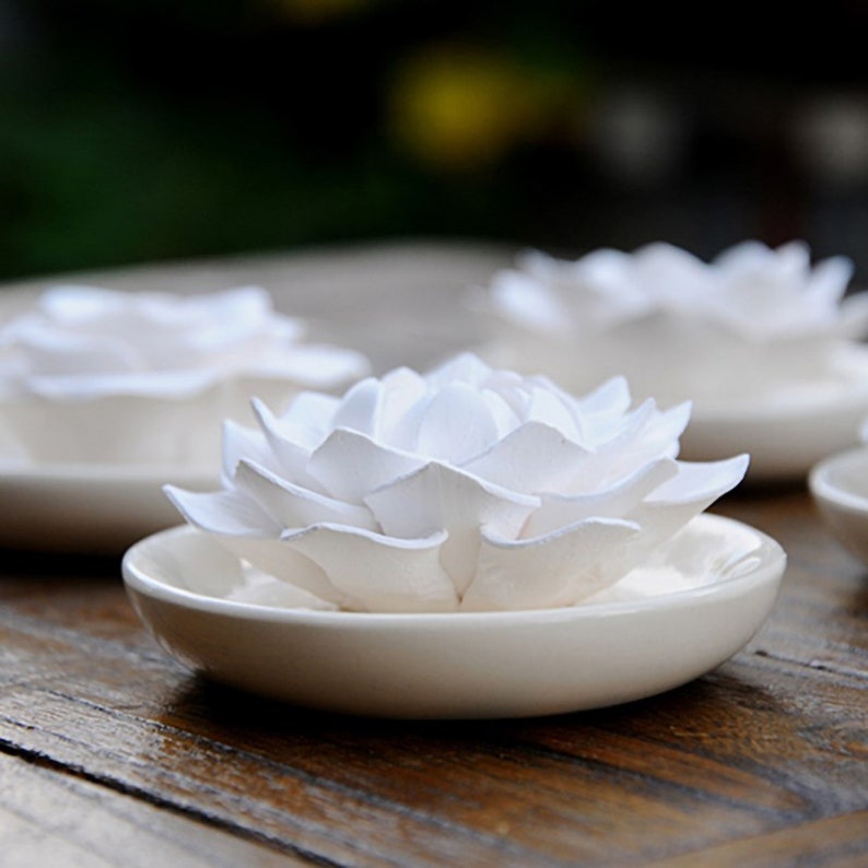Handmade Flower Ceramic Stone Diffuser Aromatherapy Essential Oil ...