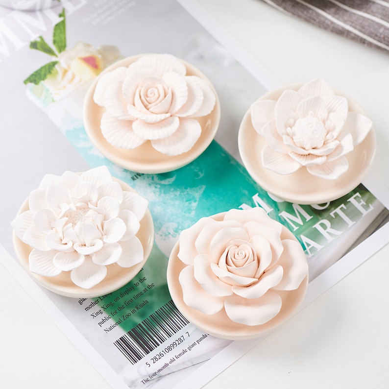 Handmade Flower Ceramic Stone Diffuser Aromatherapy Essential Oil ...
