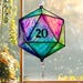 Stained Glass 3D D20 Icosahedron Sculpture - Etsy