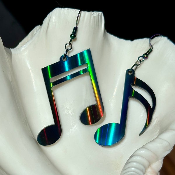 Music Note Earrings - Etsy