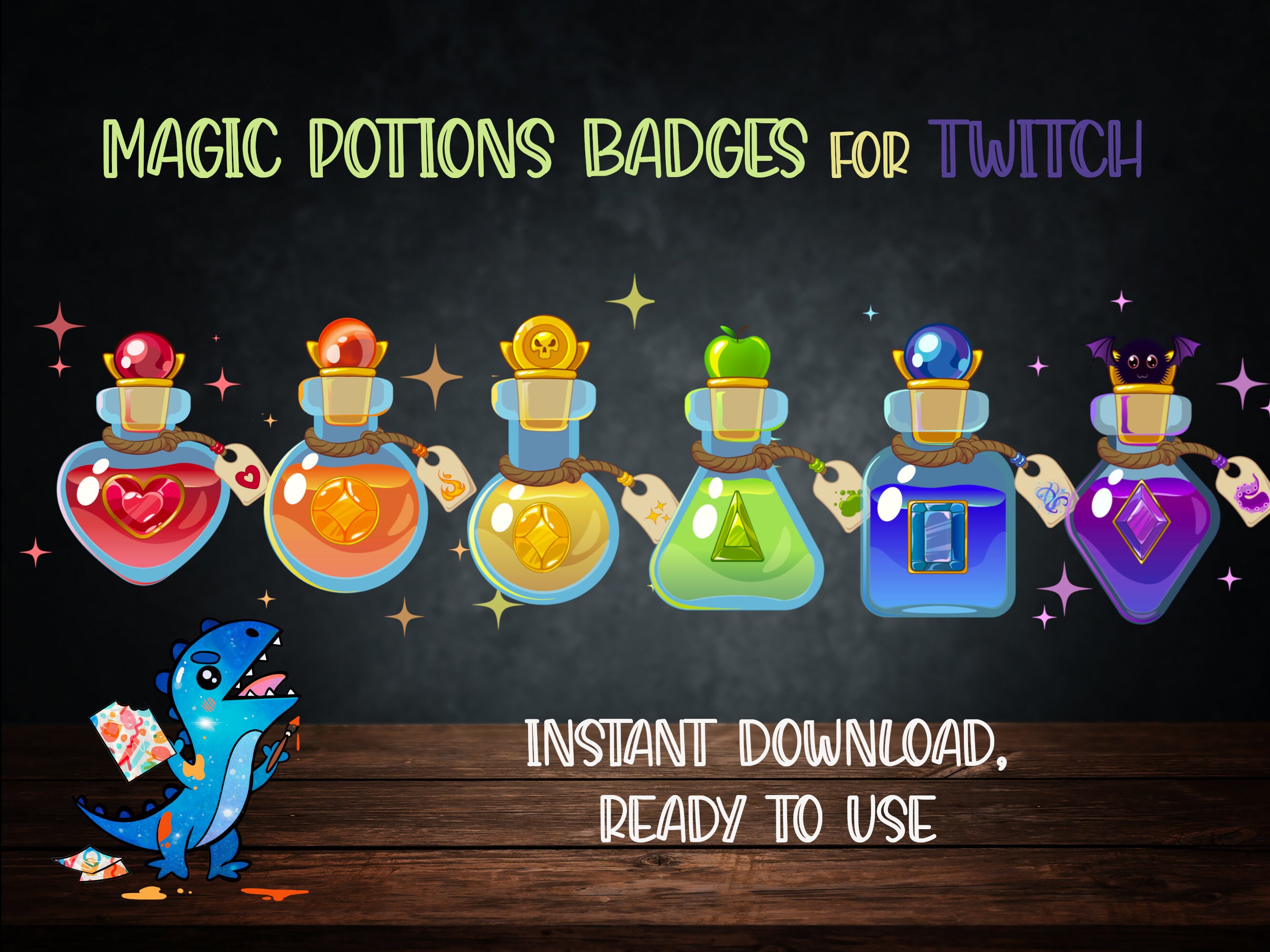 Magic Potion Badges for Twitch - Etsy