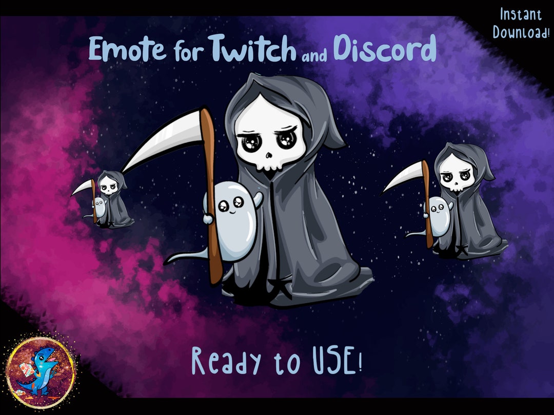 Grim RIP Emote style 2 for Twitch or Discord - Etsy