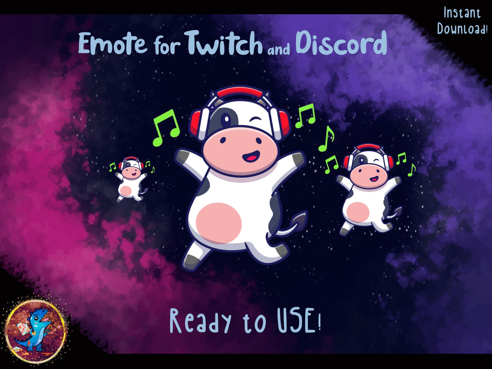 Cow Vibing Emote for Twitch or Discord - Etsy Australia